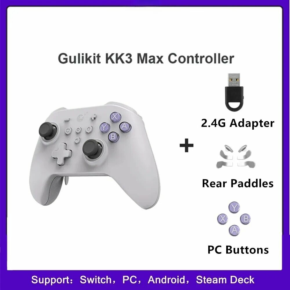 GuliKit KK3 MAX Контроллер NS39 KingKong 3 Gamepad с эффектом Холла, Джойстики и триггеры для Windows Nintendo Switch