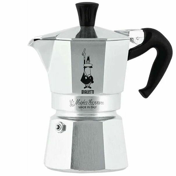 Гейзерная кофеварка Bialetti Moka Express, 90 мл, 2 чашки (0001168)