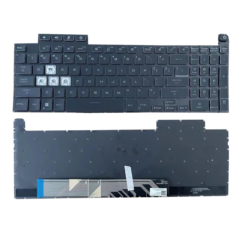 Новая клавиатура с подсветкой для серии Asus TUF Gaming 3/4, черная, оригинальная замена