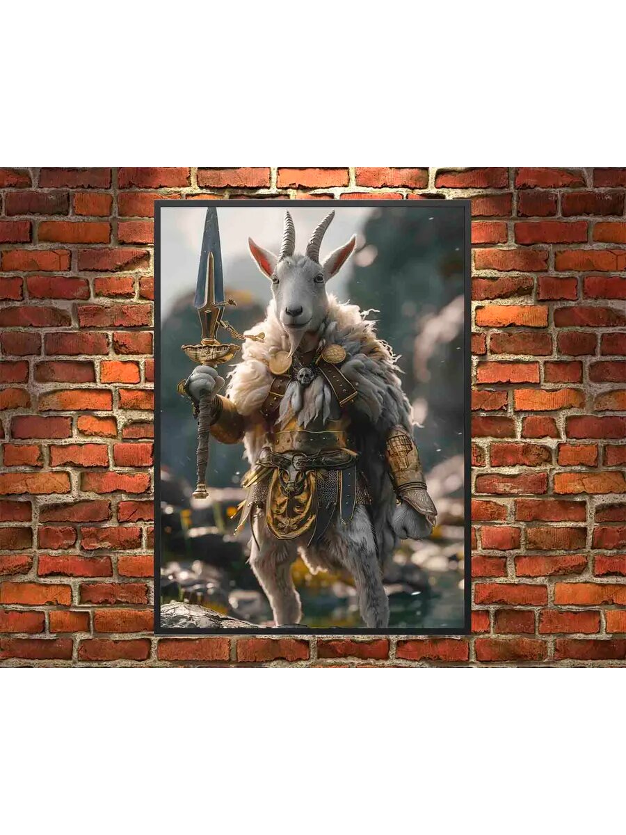 Козье фермерское животное Гладиатор 4, Плакат 30x42см