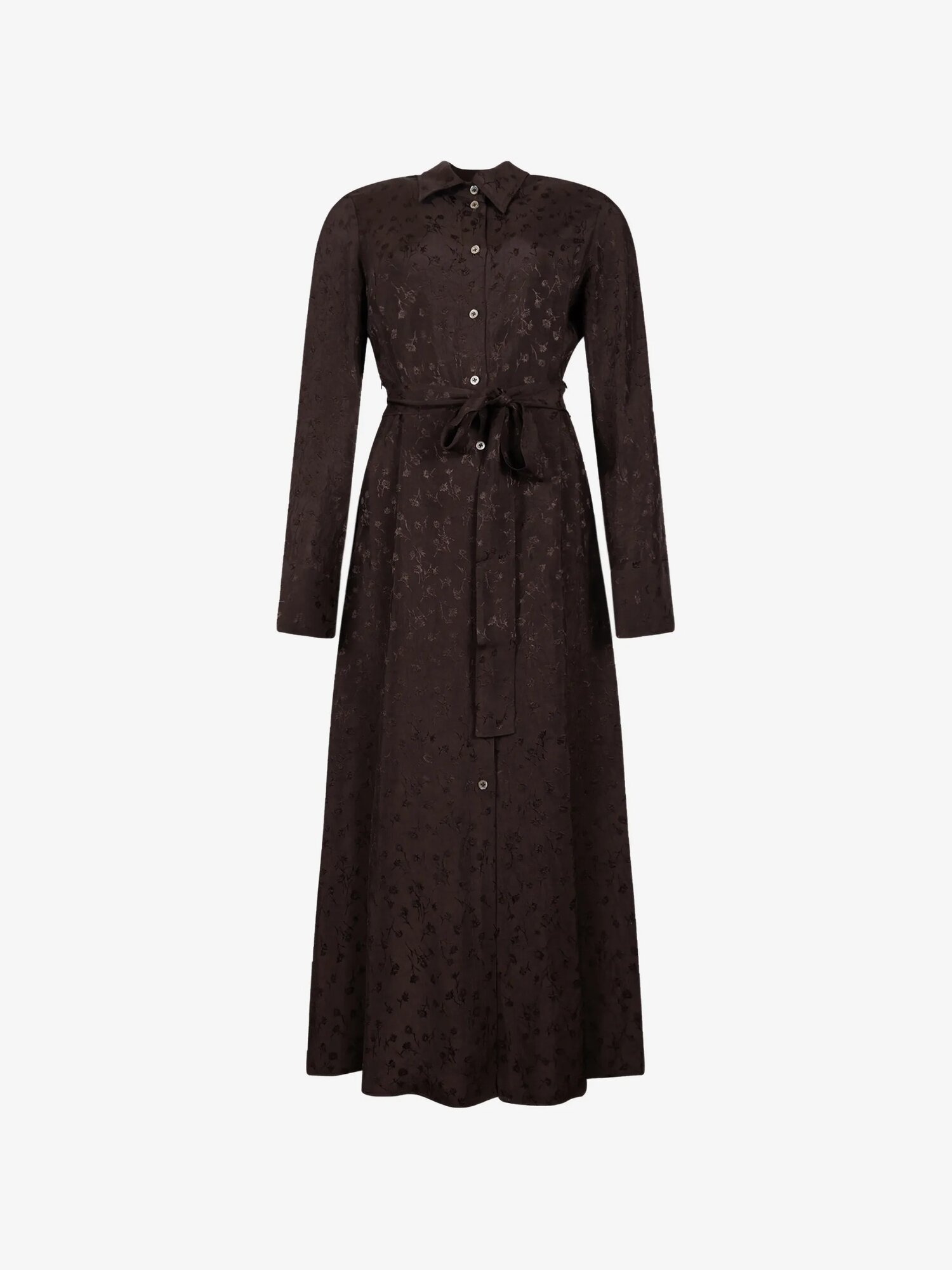 Платье Floral-jacquard belted maxi dress