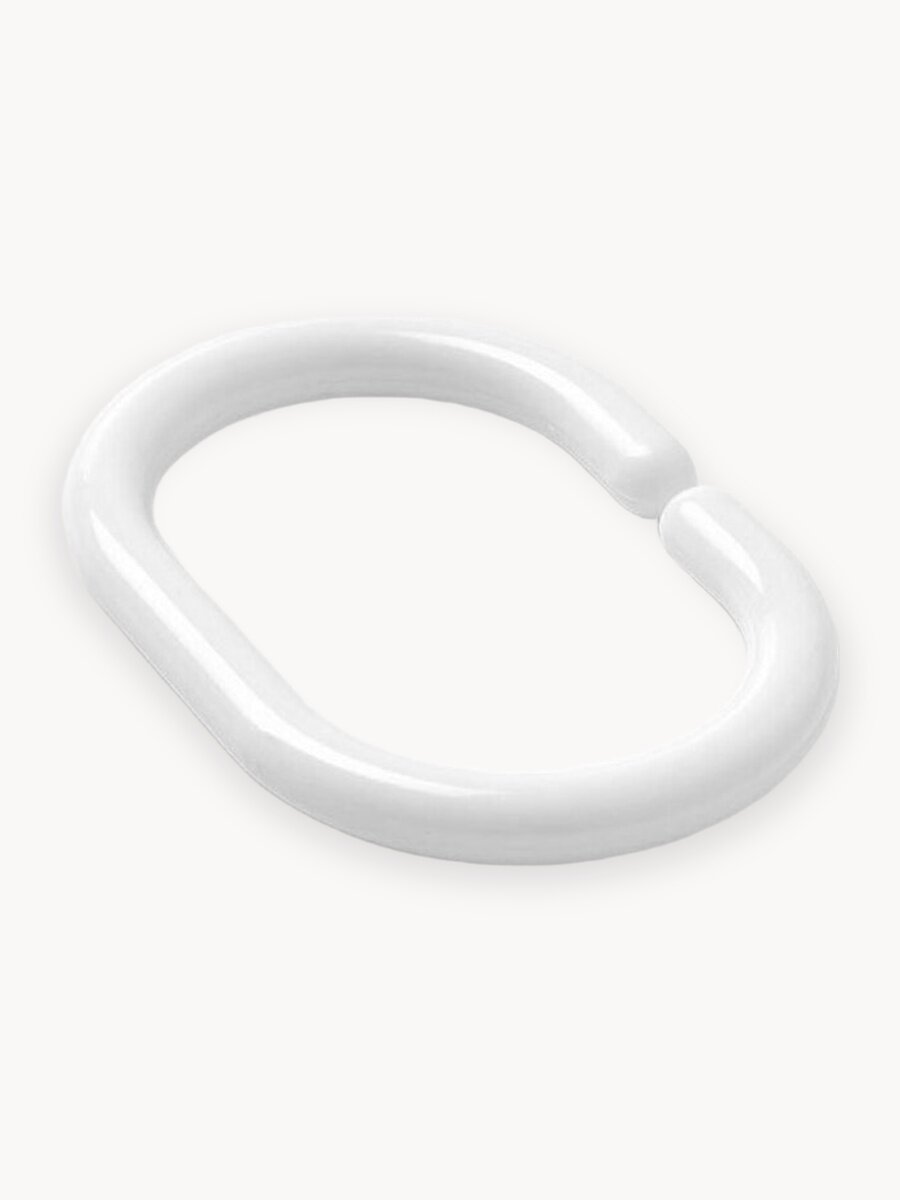 Набор колец для шторы в ванную комнату IDDIS RID011 12 шт. белые