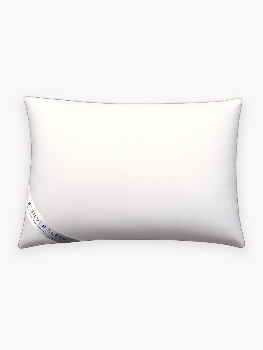 Подушка 50х70 для сна Лебяжий пух Анатомическая SILVER SLEEP