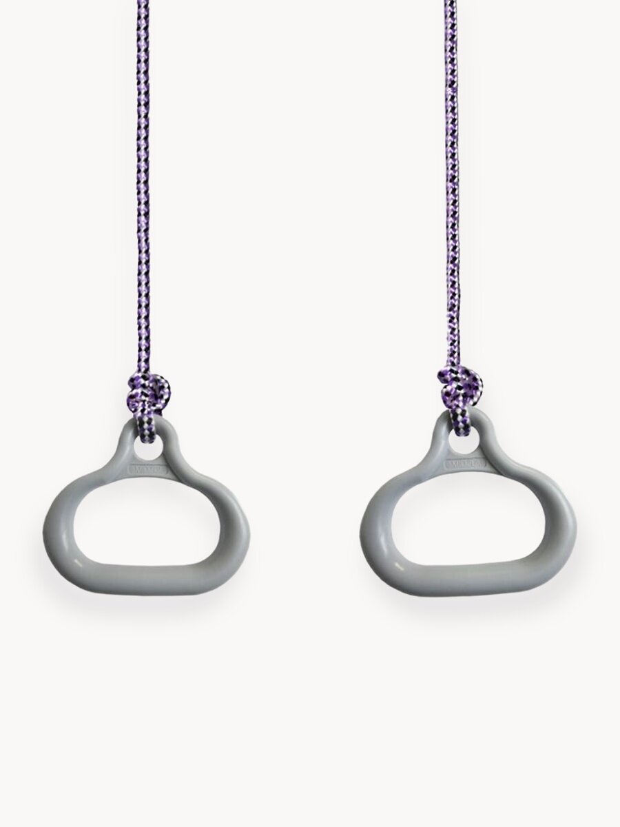 Кольца гимнастические спортивные Midzumi, серые , нагрузка до 100 кг