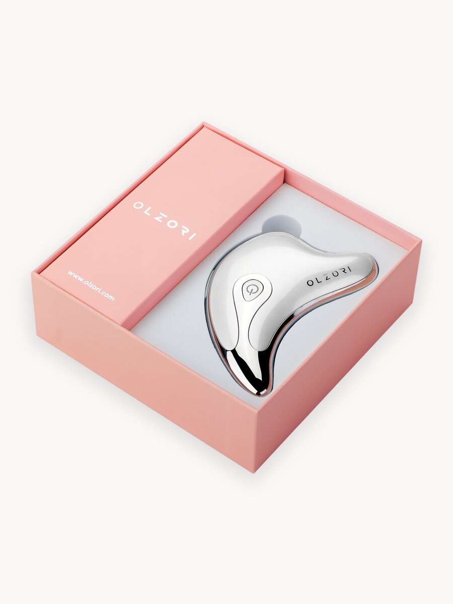 Микротоковый массажер для лица и шеи D-LIFT гуаша с вибрациями и нагревом