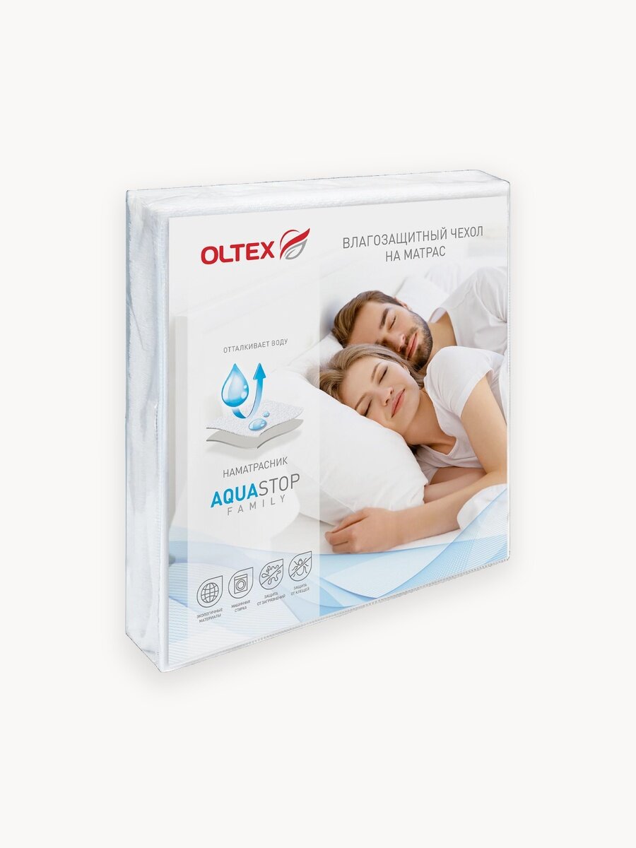 Непромокаемый наматрасник 160x200 OLTEX Aquastop с резинками по углам