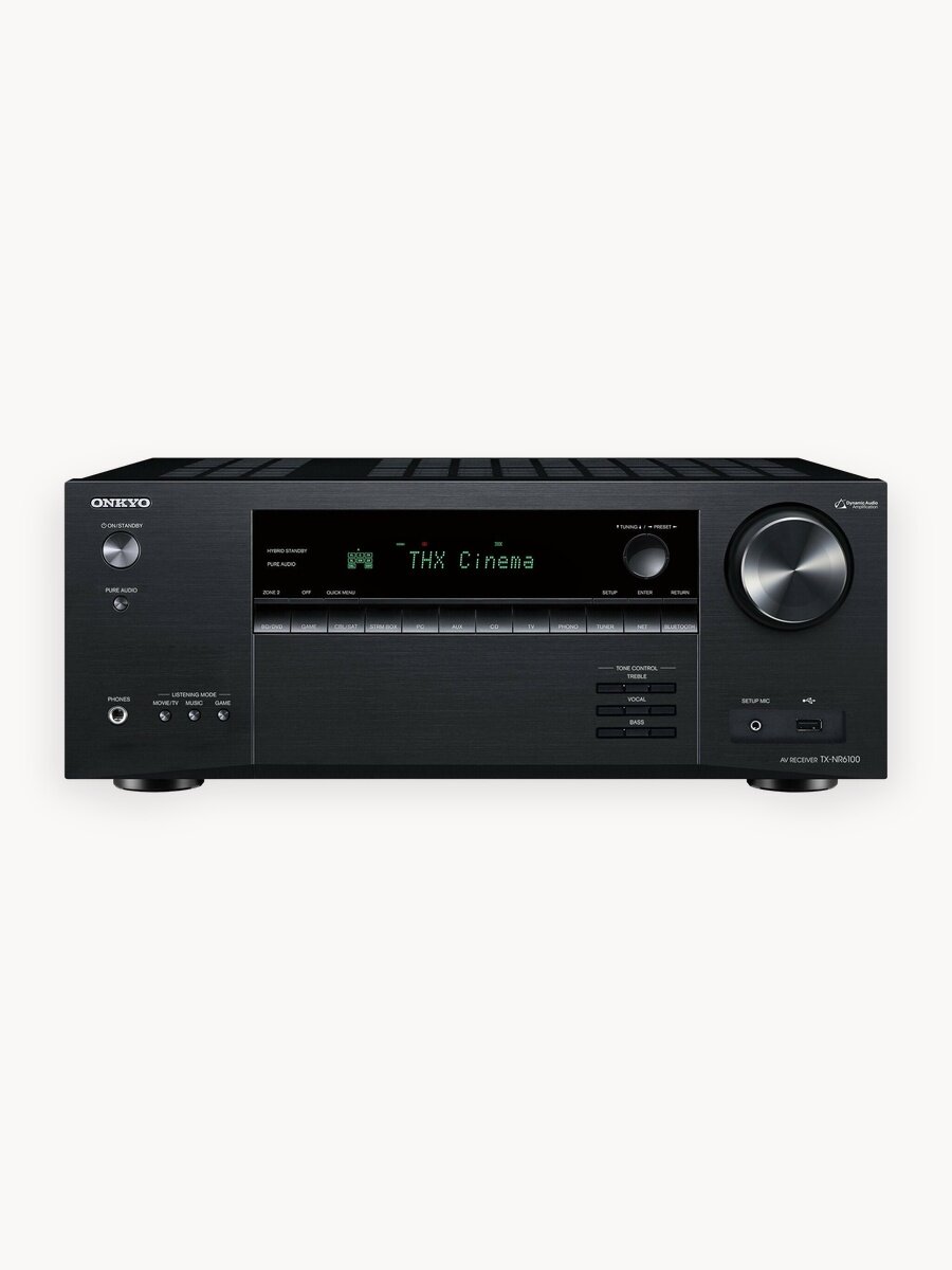 Onkyo TX-NR6100 B black 7.2 канальный (100вт) av-ресивер, 8k hdr /vrr, airplay 2, zone b