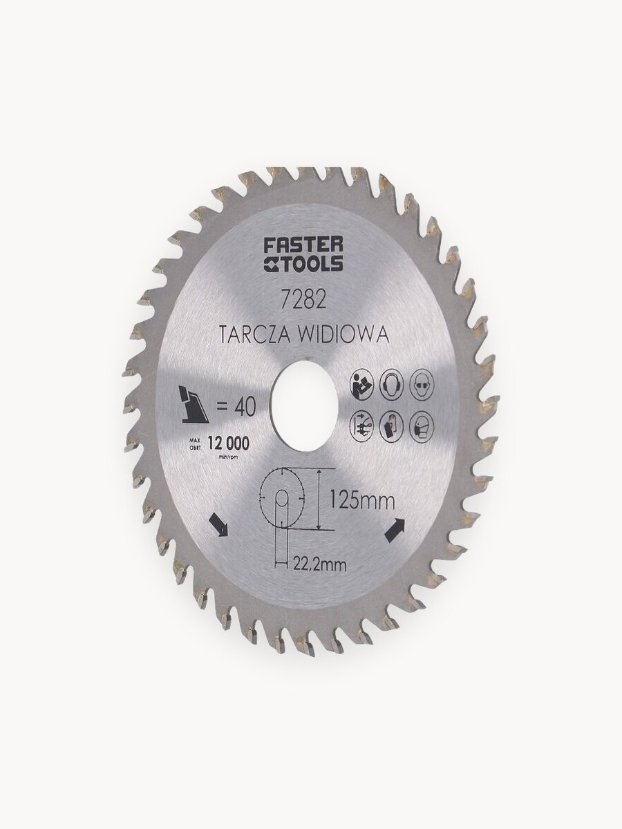 Диск пильный FASTER TOOLS для УШМ 125 мм 40 зуб.