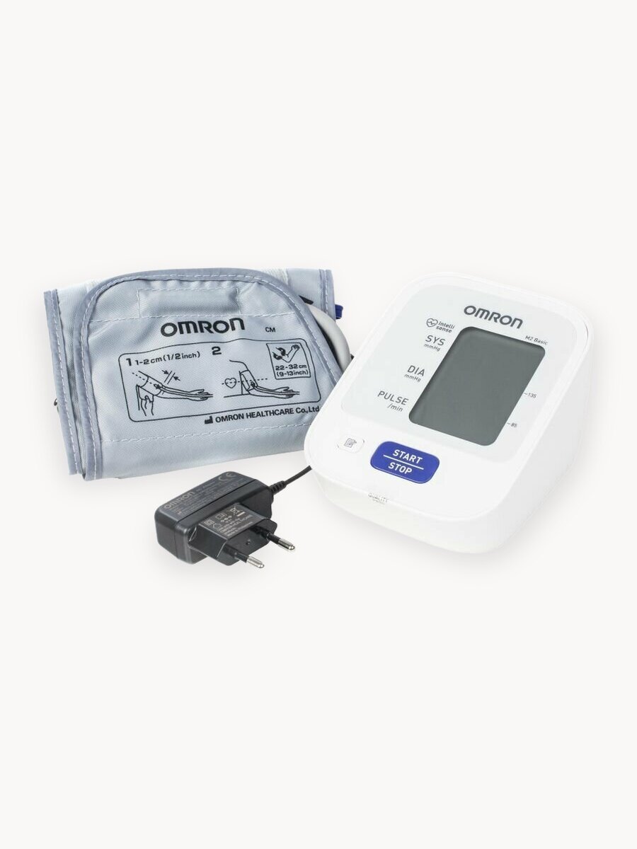 Тонометр OMRON M2 Basic (HEM-7121-ARU) с адаптером , манжета 22-32см.