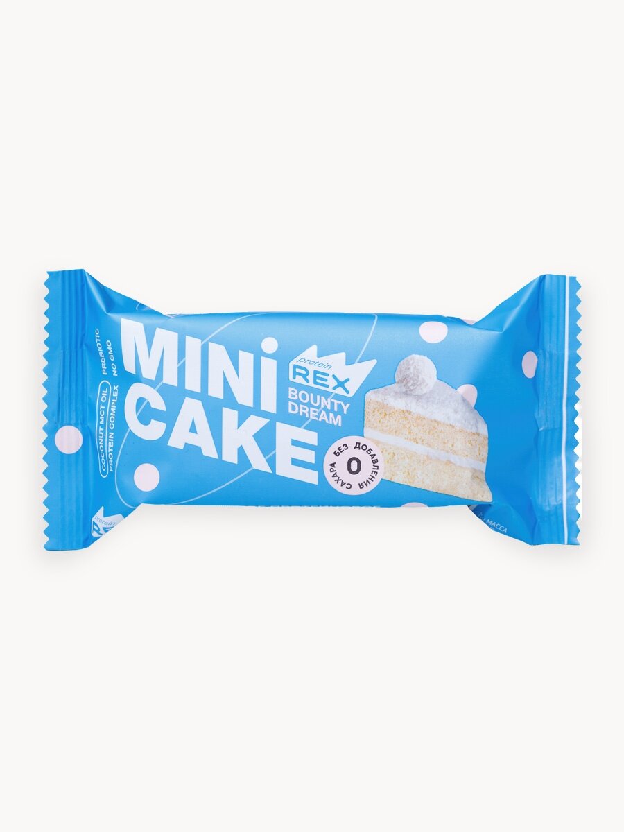 Протеиновое печенье без сахара ProteinRex Тортик Кокосовый 8 шт, спортивное питание