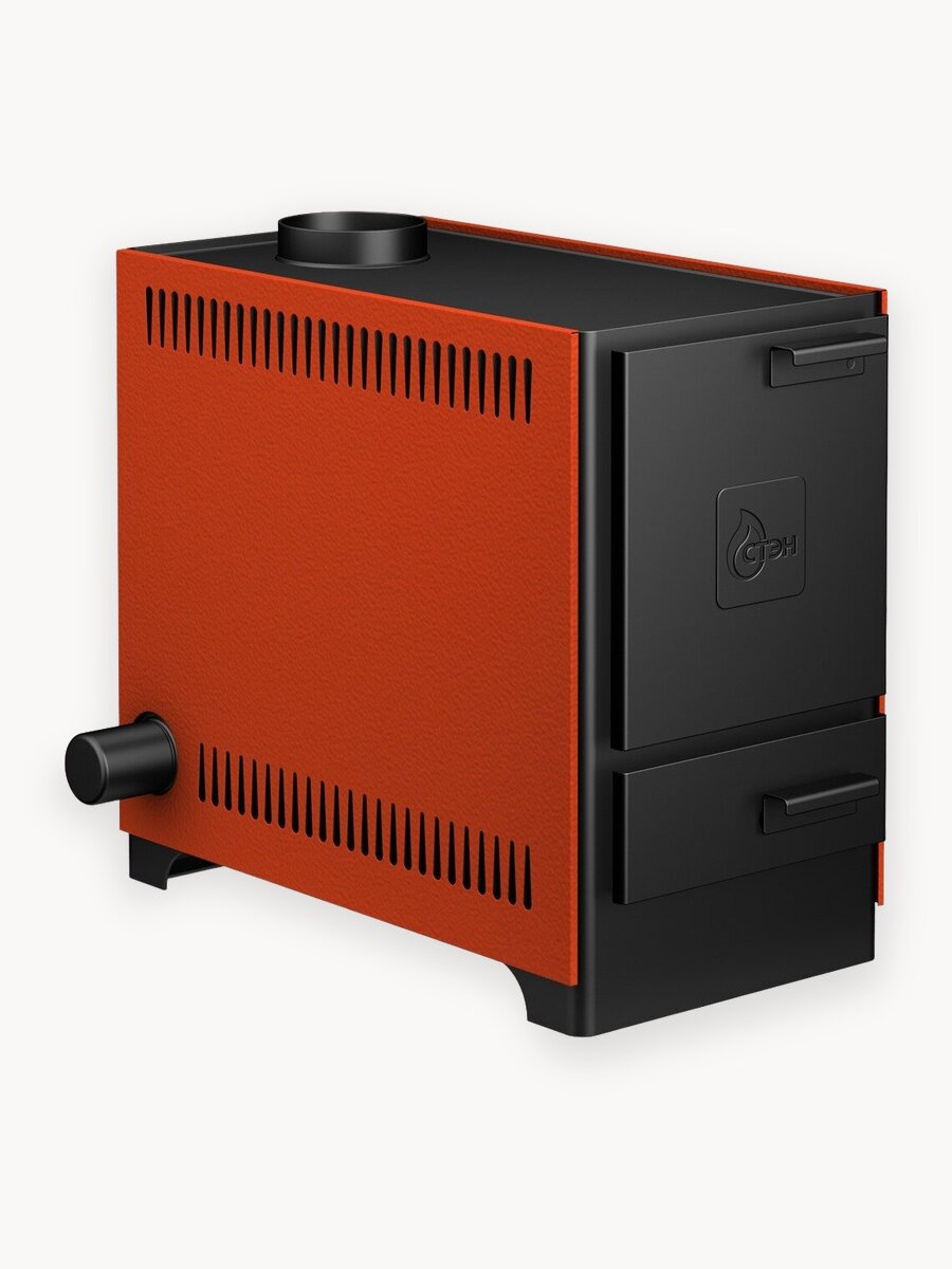 Котел твердотопливный стэн мини 11 кВт, одноконтурный, терракот