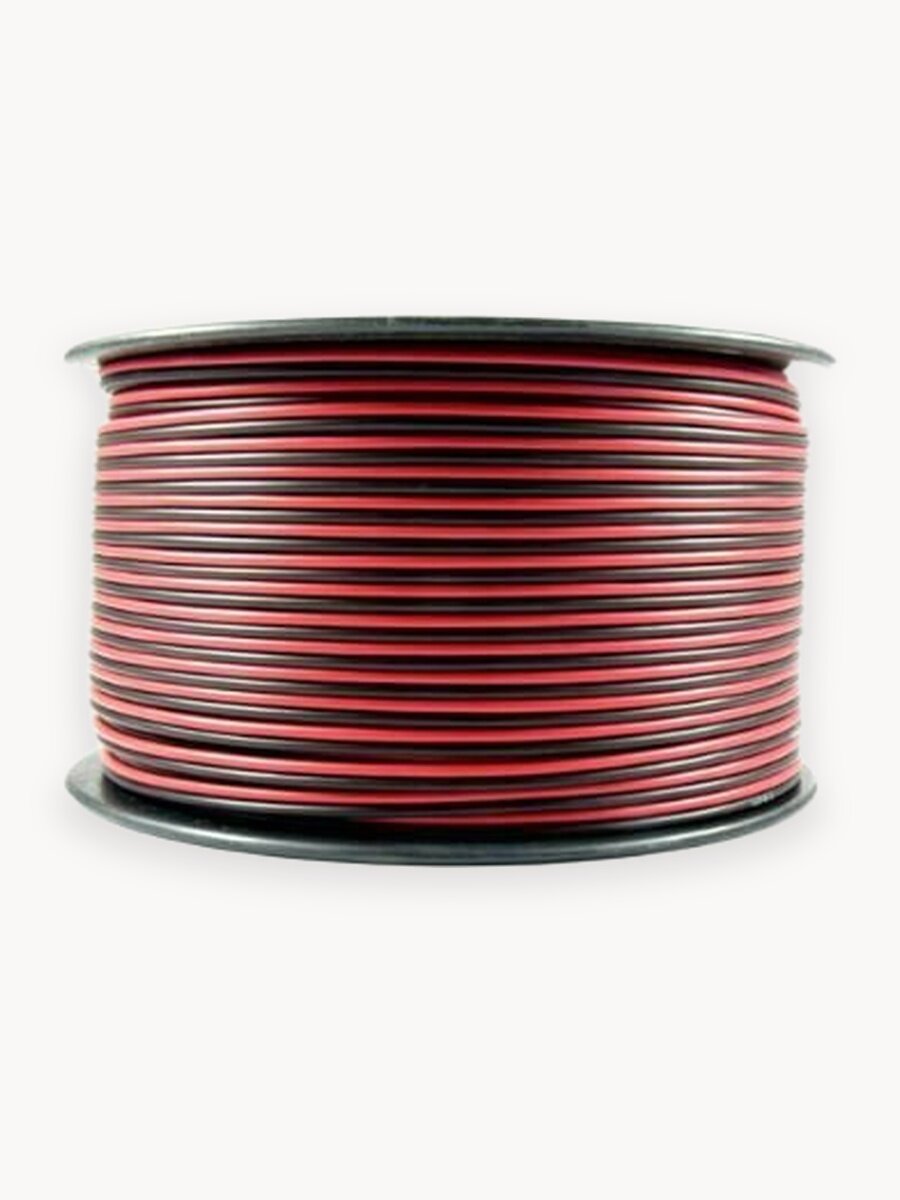 Audio Cable, Аудиокабель, Кабель акустический 5 м алюмомедь RIPO SC-RB-2x0.5 CCA, красно-черный, 2х0,5 мм2 многожильный, Спикерный провод 5 метров 001-700005-5