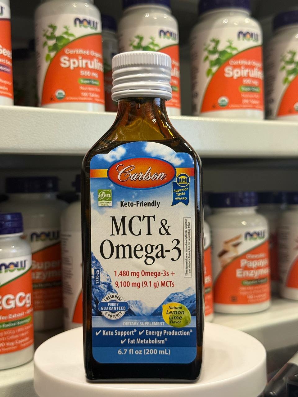 Carlson Labs MCT & Omega-3 200 ml - MCT и омега-3, 200 мл.