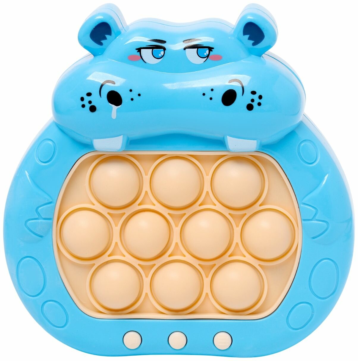 Развивающая фиджет игрушка-антистресс "Бегемотик", электронный поп ит, виды микс