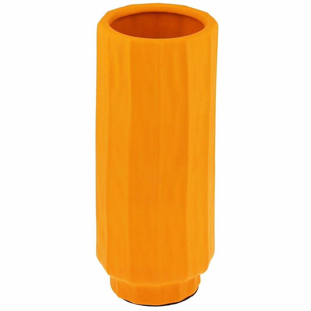 Ваза настольная керамическая "Мексика" 2,3л, д12см h29,3см, тонкокаменная керамика, матовая глазурь, желтый