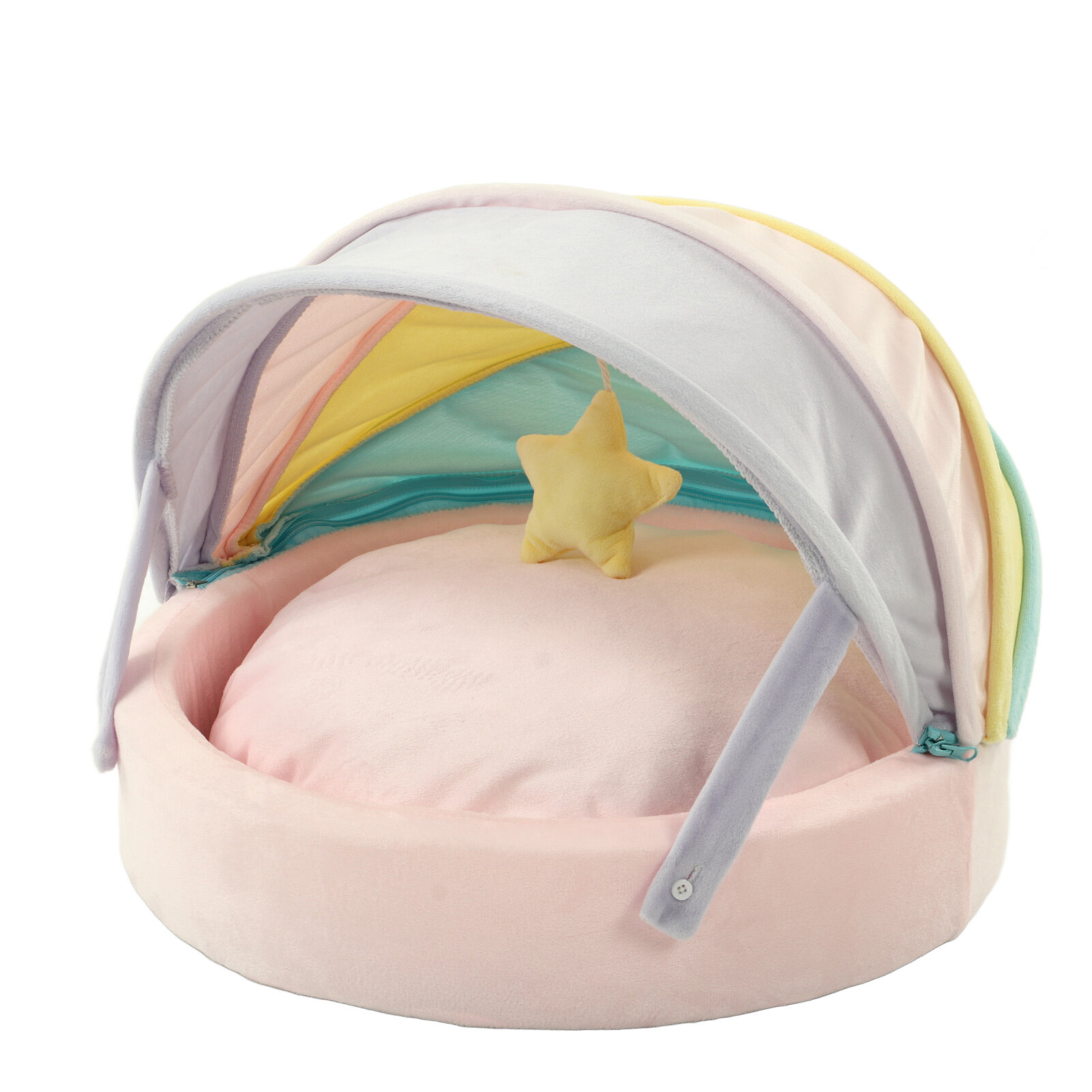 Радужное кошачье гнездо, доступны четыре сезона, противоскользящее дно, мягкий удобный кошачий домик для кошек, собак, домашних животных, домик для домашних животных двойного назначения