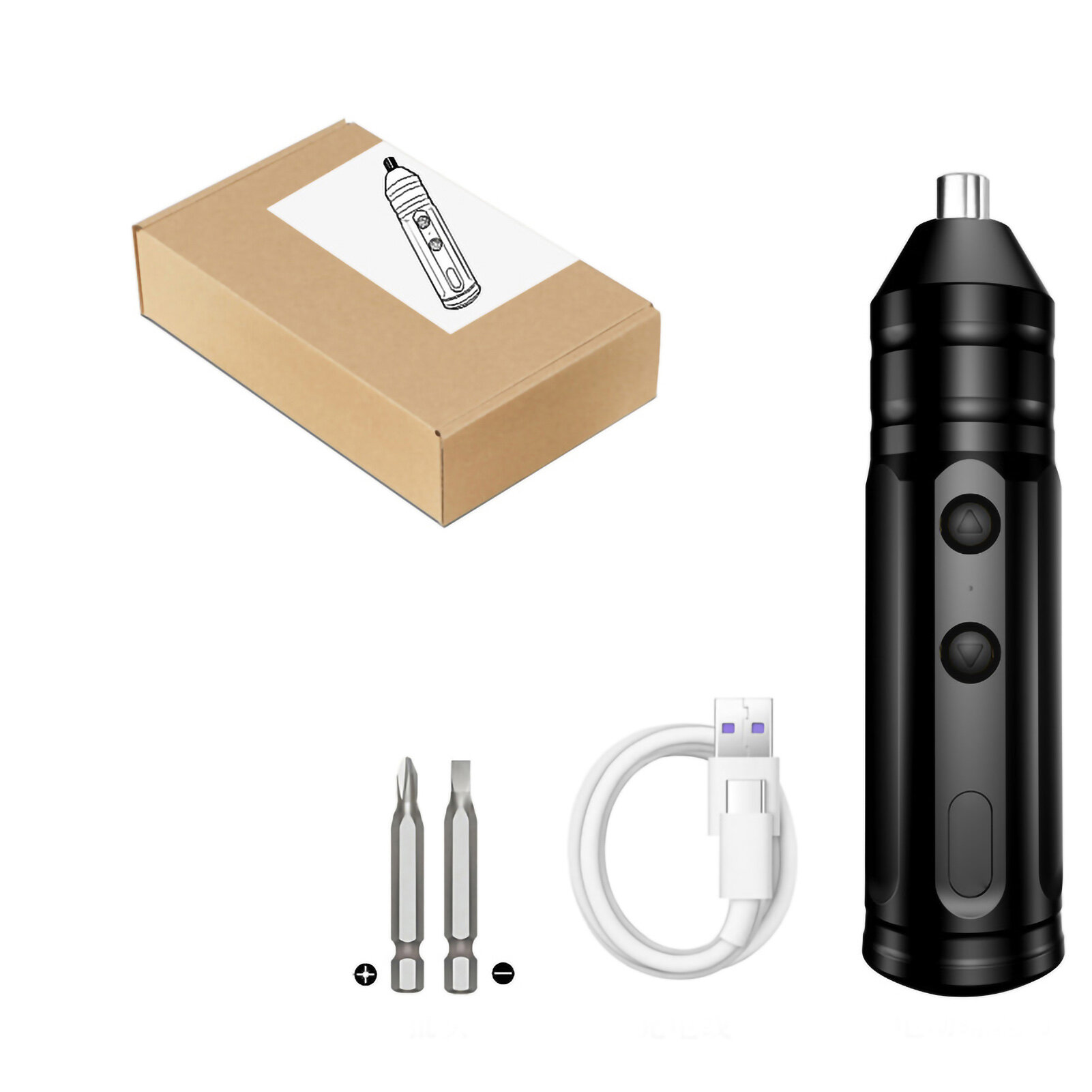 Электрическая отвертка, аккумуляторная бесщеточная дрель-шуруповерт для домашней работы, 2 шт.