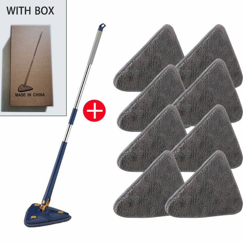 Новинка-выдвижная треугольная швабра, вращающаяся на 360 , выжимающая швабра для влажной и сухой уборки пола, 1,3 м, инструменты для чистки домашнего пола, потолка, окон -lj