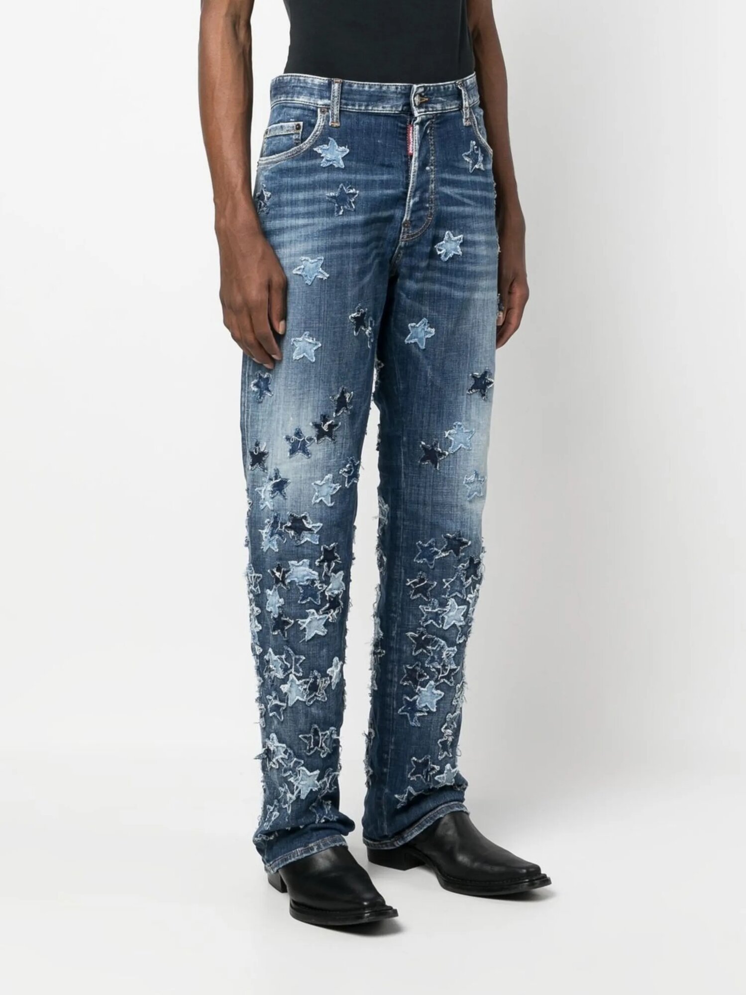 Джинсы DSQUARED2 Star-motif patchwork jeans, размер 52 — фото 1