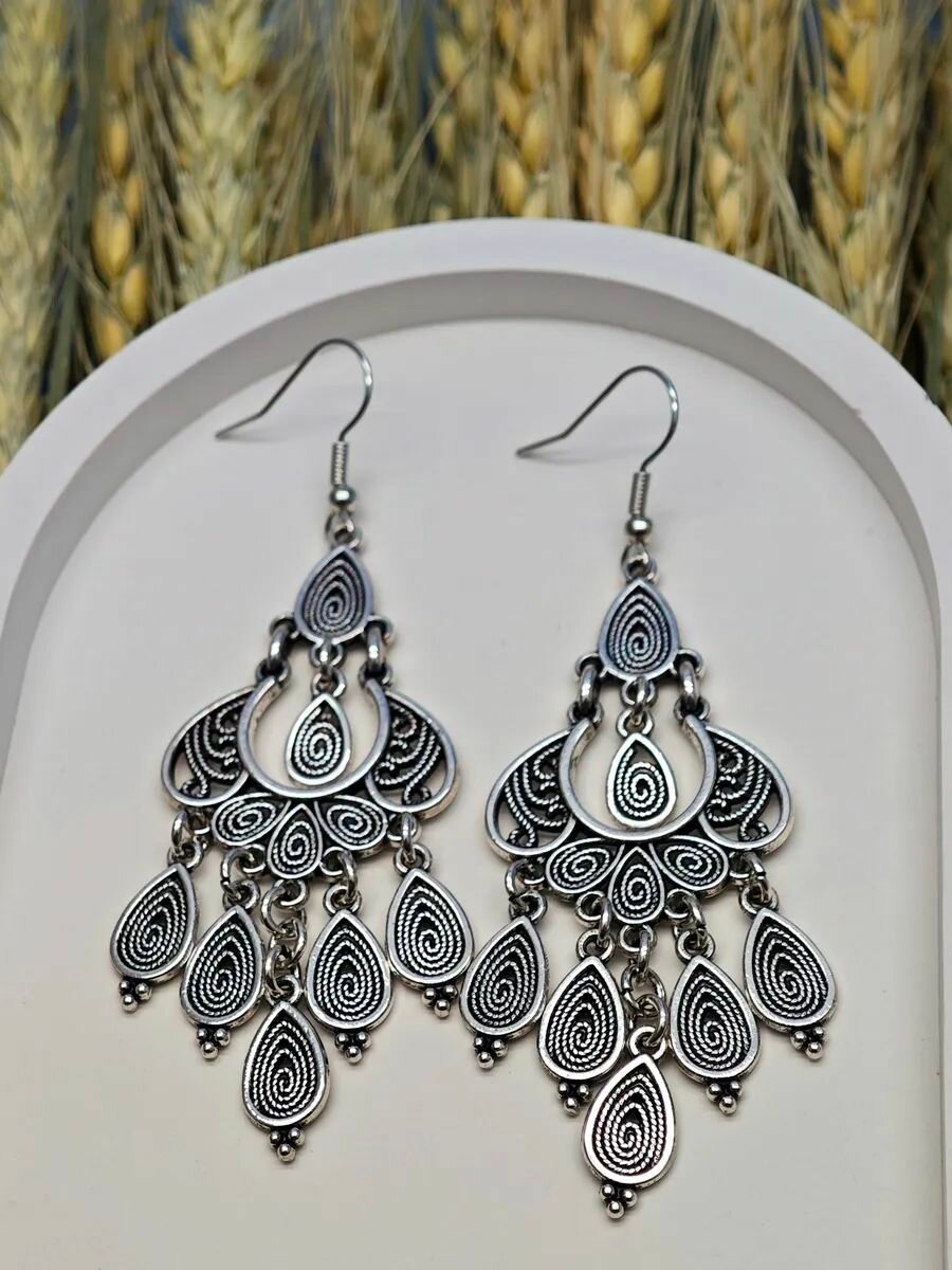 Серьги, искусственный камень