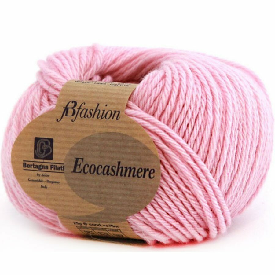 Пряжа Bertagna Filati ECOCASHMERE 331 розовый (2 мотка)