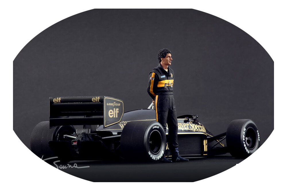 SF Фигурка коллекционная ayrton senna lotus ручная работа в масштабе 1:18 аэртон сенна лотус