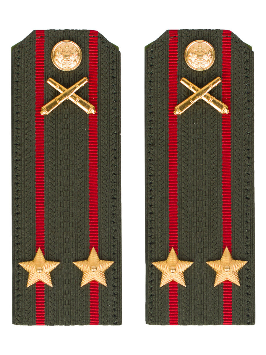 Погоны Мо РВиА зеленые звание Подполковник Картон
