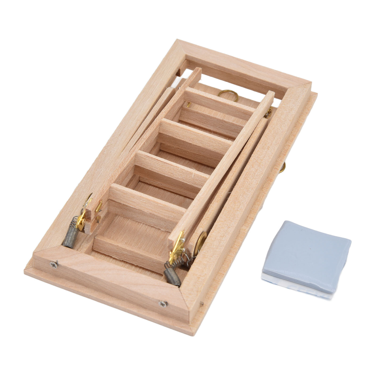 Лестница для кукольного домика. Изящная работа. Приятная на ощупь. Материал: дерево. Простая установка. Миниатюрная лестница.