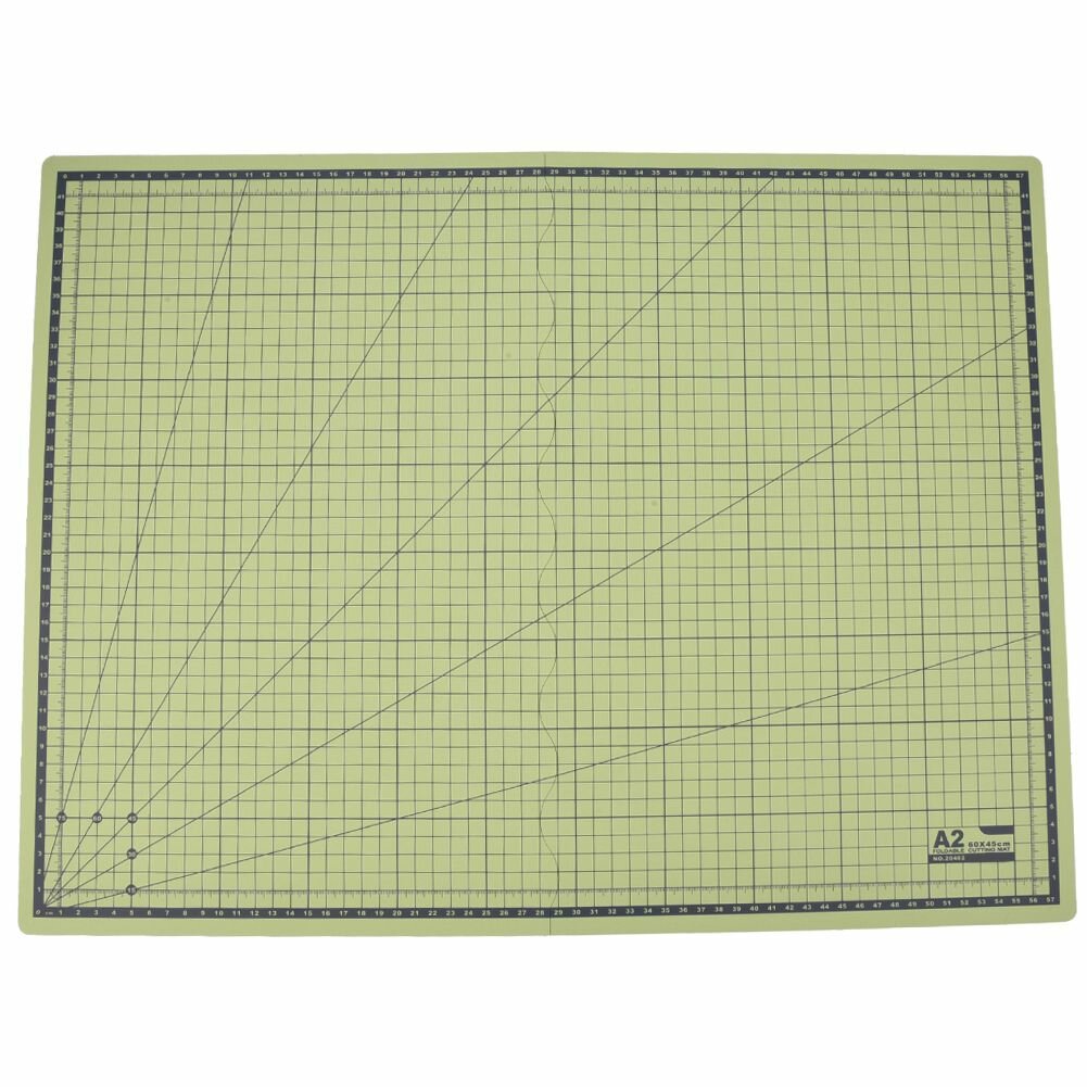 Самовосстанавливающийся коврик для резки формата А2 с сеткой, кожаным верхом, складной конструкцией, подходит для бумаги, долговечный и многоразовый