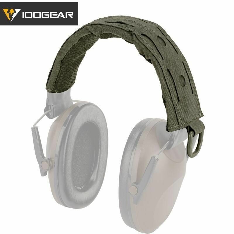 Подсумок IDOGEAR для тактической гарнитуры с D-образной пряжкой и системой MOLLE, универсальный камуфляж из прочного нейлона, чехол для оборудования