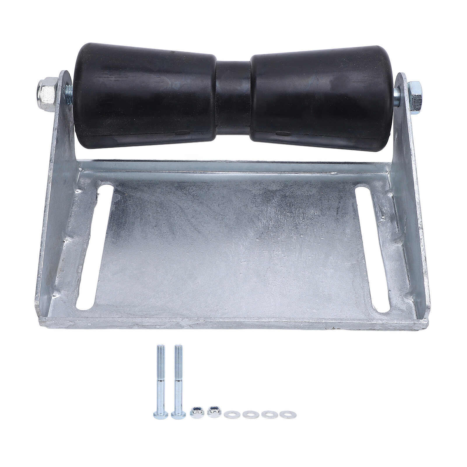 Ролики для лодочного прицепа с кронштейном, усиленные, из оцинкованной стали, с резиновой окантовкой, комплект 12 дюймов.