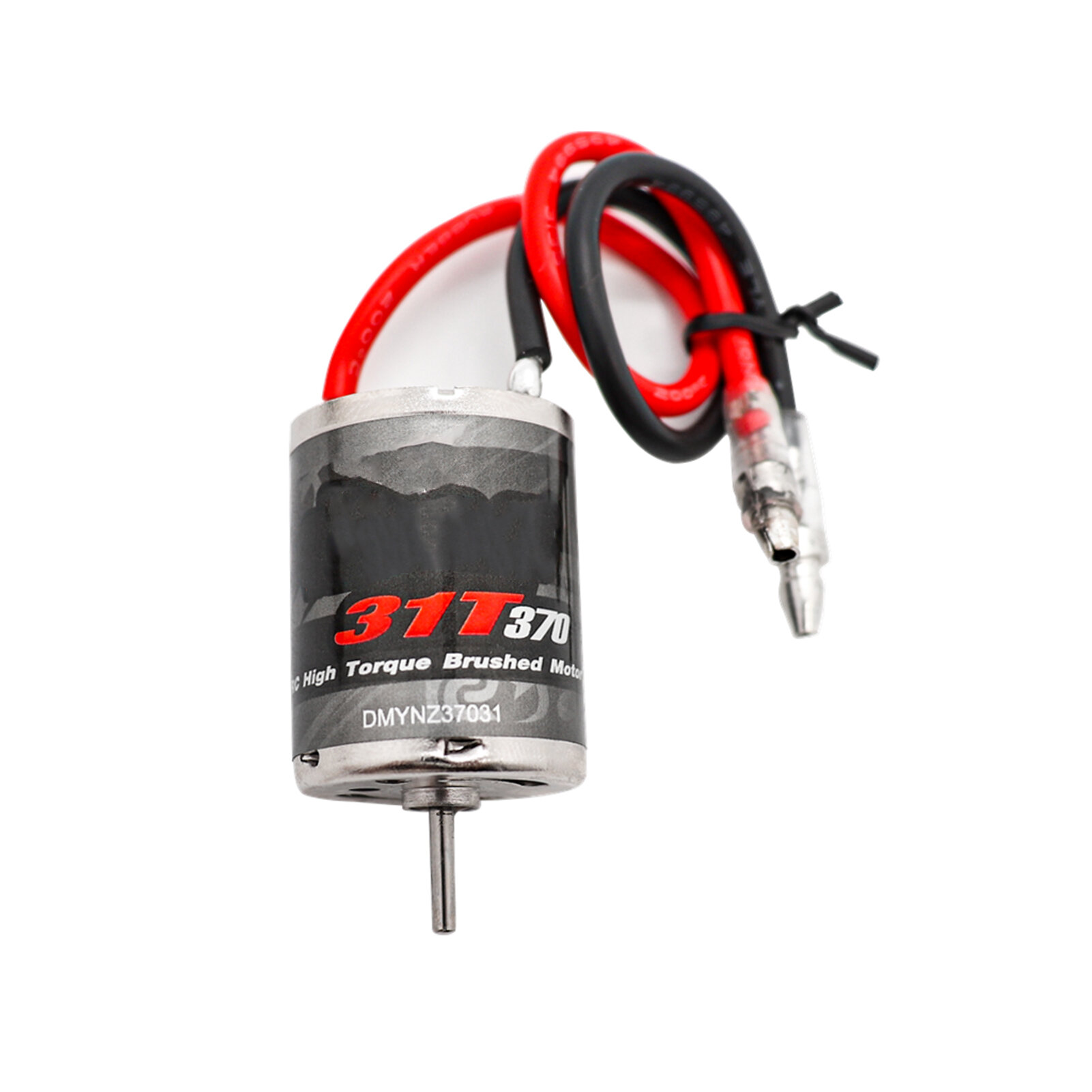 Брусчатый мотор 370 из нержавеющей стали, 31Т, замена для радиоуправляемых машин Axial SCX24, Tamiya, Wltoys, HSP 1/18, 1/16, со штепсельным разъемом, серебристый цвет, 1 штука в комплекте