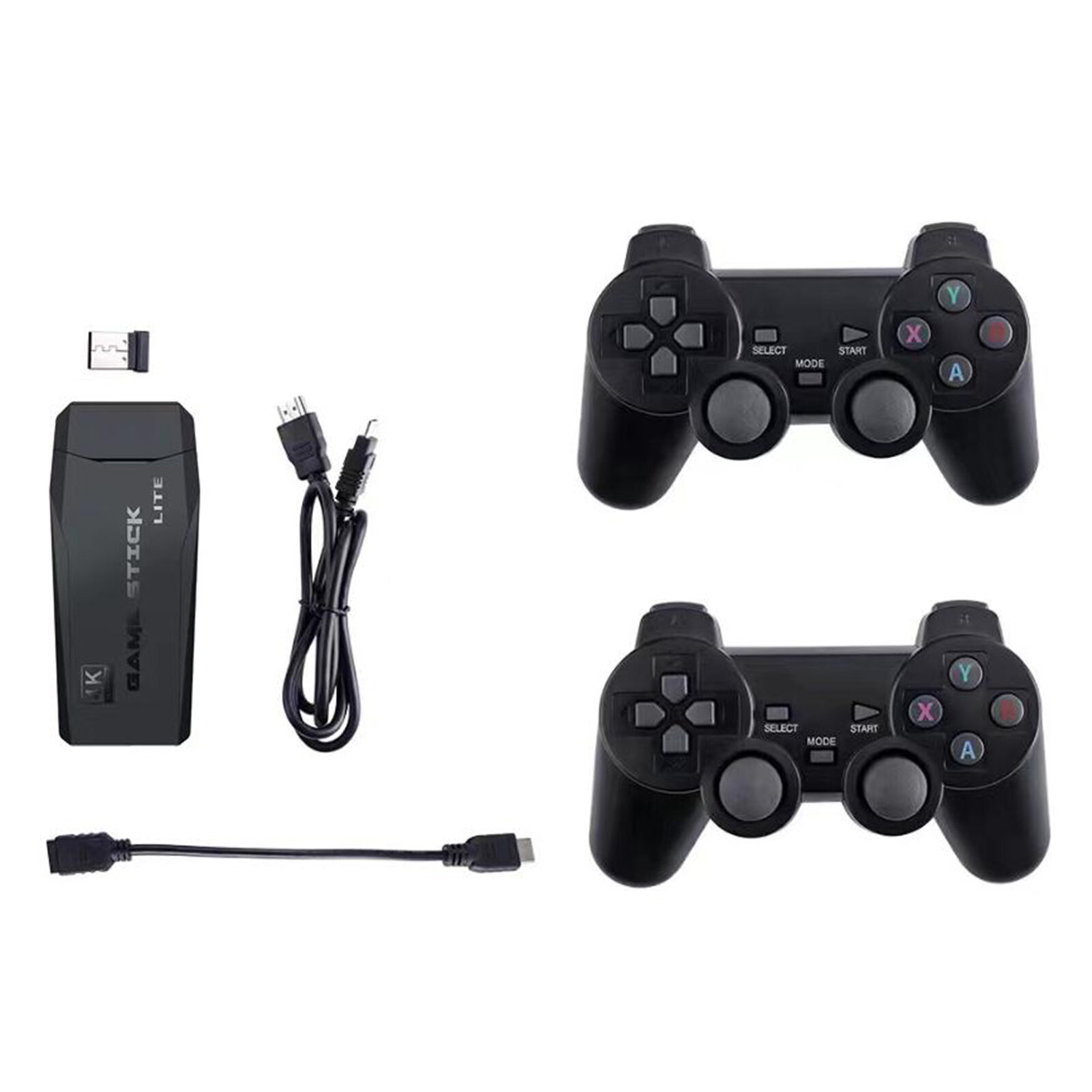 Wireless Game Console 2.4G HD Arcade PS1 Home TV Mini Game Console U Bao Retro Game Console Wireless Gamepad Controller 64G (New Package) с поддержкой 40 форматов симуляторов, 10000+ игр, Linux Retroarchi, мультиязычностью, TF-картой, 2 беспроводными