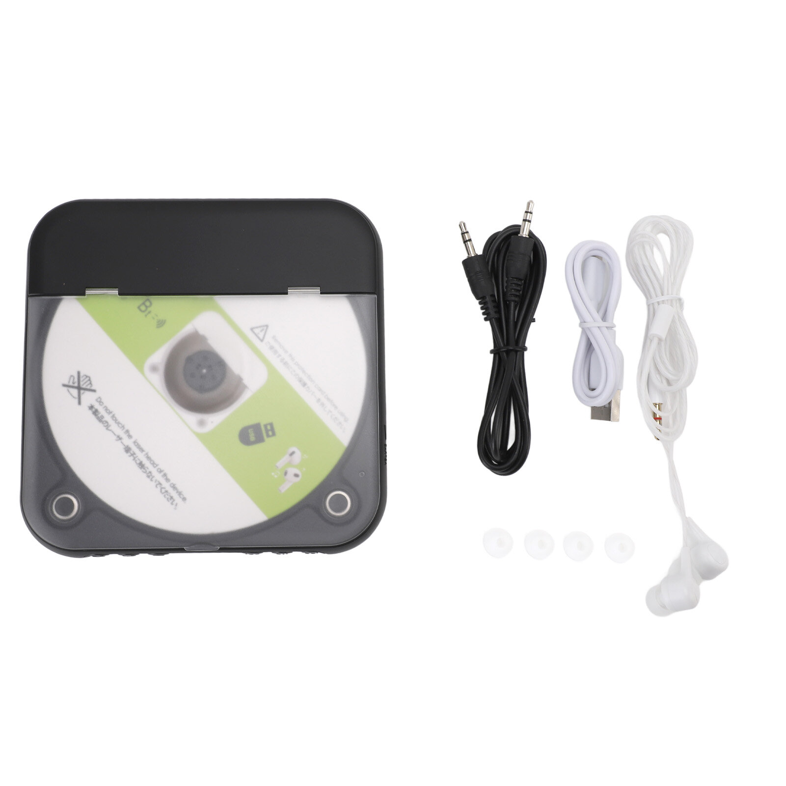 Портативный CD-плеер с Bluetooth, ретро-стилем, двумя динамиками, поддержкой USB и AUX-входом, идеально подходит для дома, тренировок, автомобиля и путешествий.