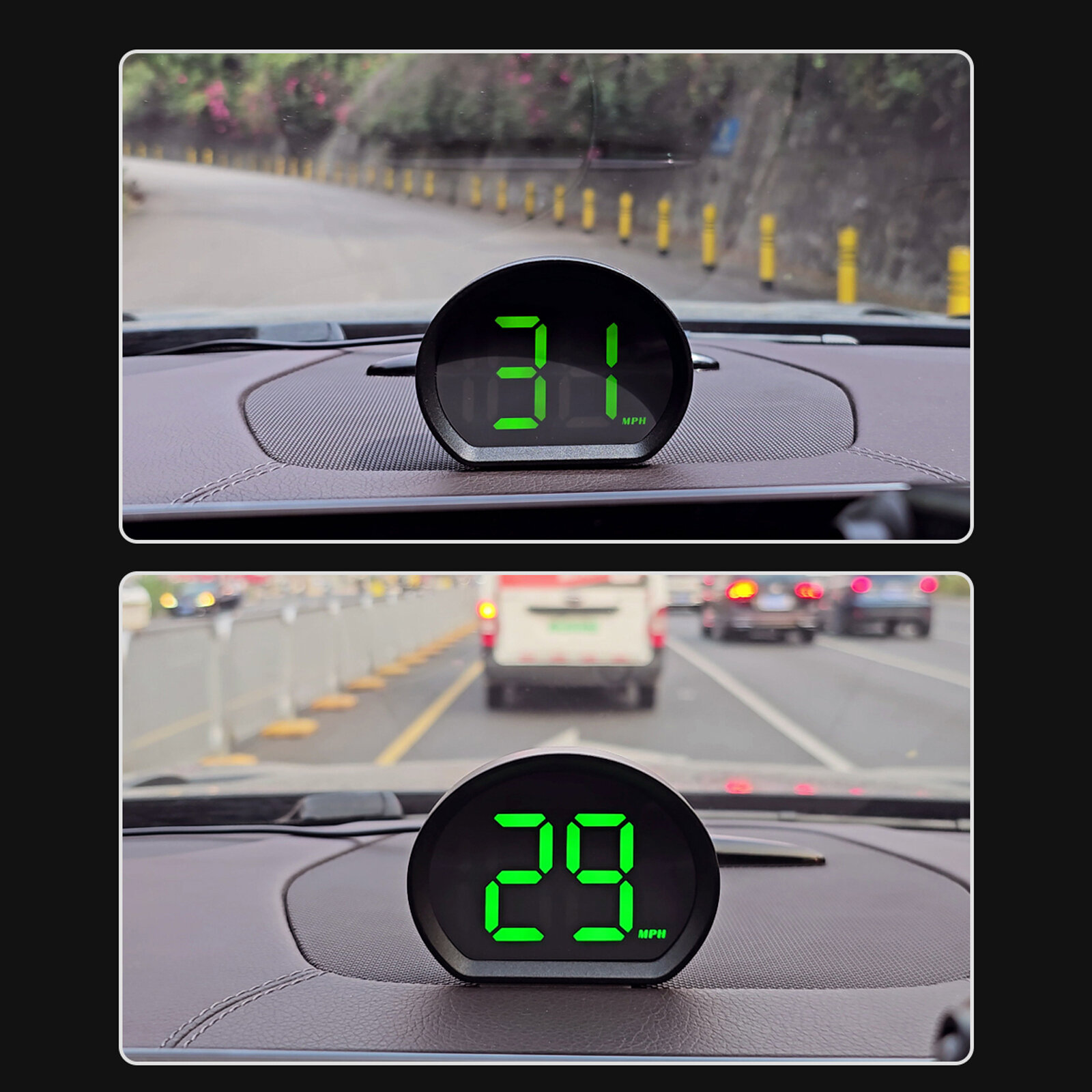 Проекционный дисплей для автомобилей Цифровой GPS Автомобильный спидометр Plug and Play Неразрушающая установка 3-дюймовый большой экран