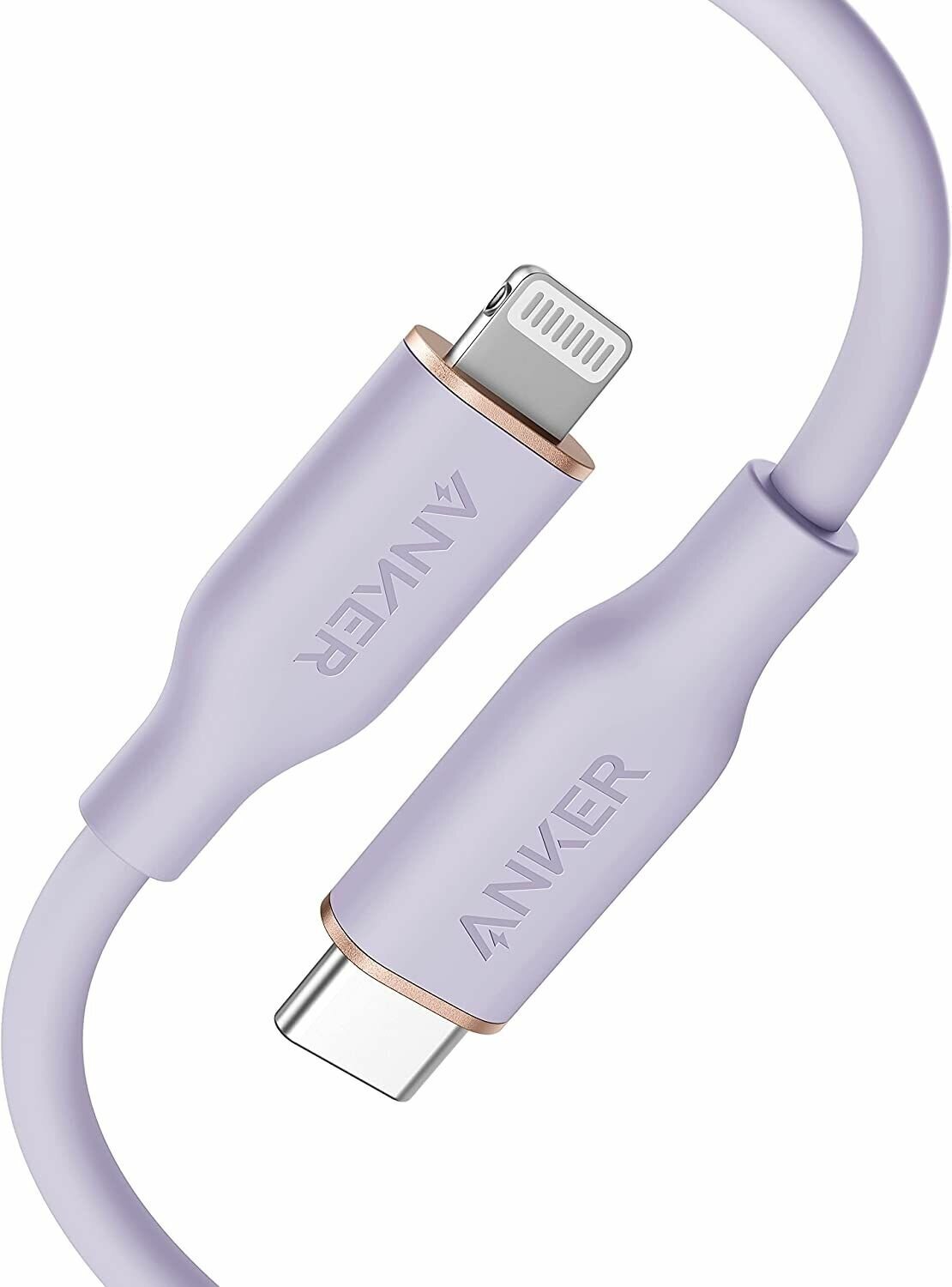 Кабель Anker 641 PowerLine III USB-C to Lightning Cable 0.9m (Flow, Silicone) Light Purple