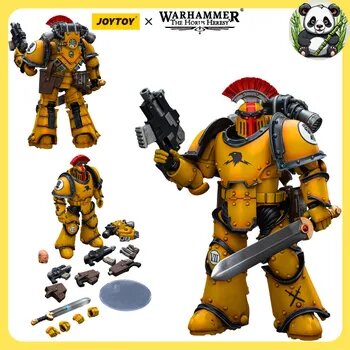Фигурки героев JOYTOY x Warhammer 40,000 1/18 Imperial Fists Legion MkIII Tactical Squad Sergeant with Power Sword фигурки героев подвижные игрушки