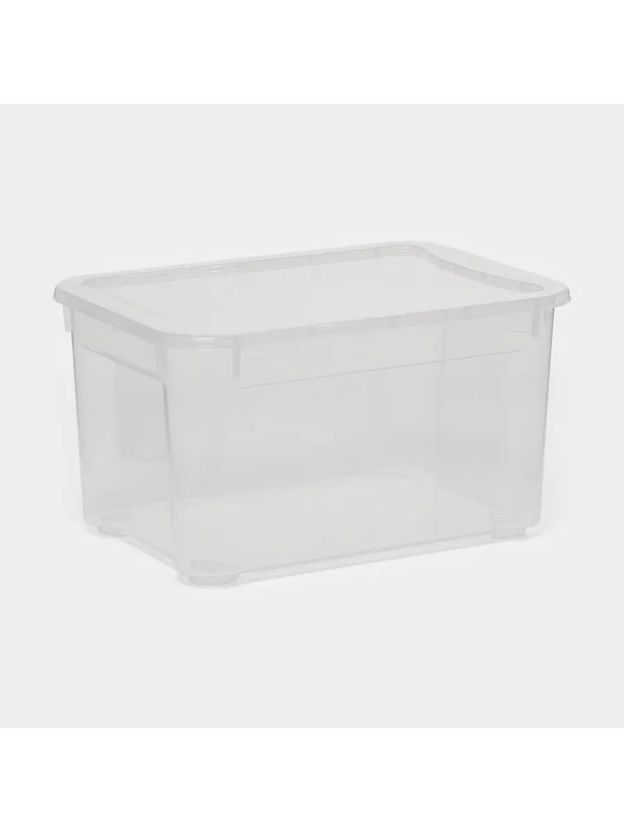 Прозрачный ящик для хранения, 16 л, с крышкой, 39х28 см