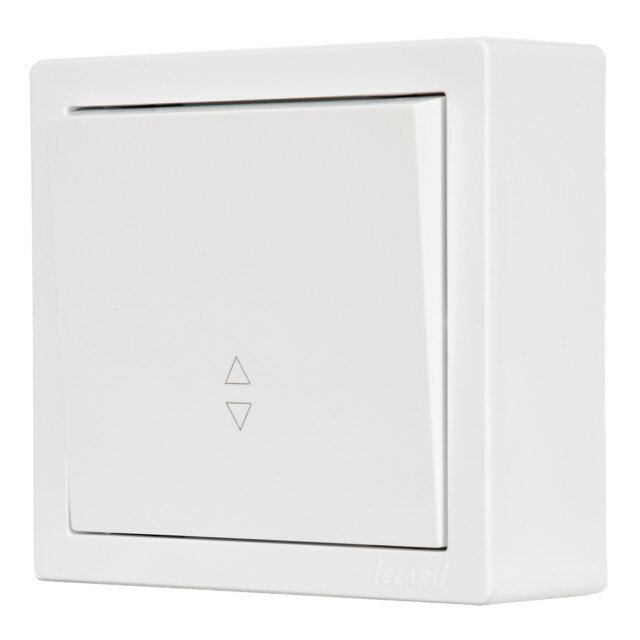 LEZARD Leto 1-клавишный проходной переключатель белый для электроустановок на лицевую панель