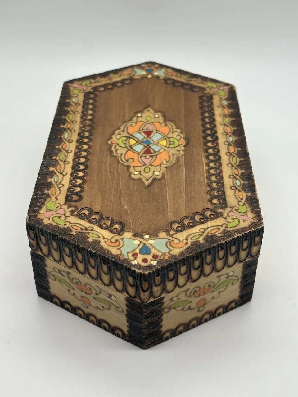 Шкатулка расписная дерево СССР 70 годы