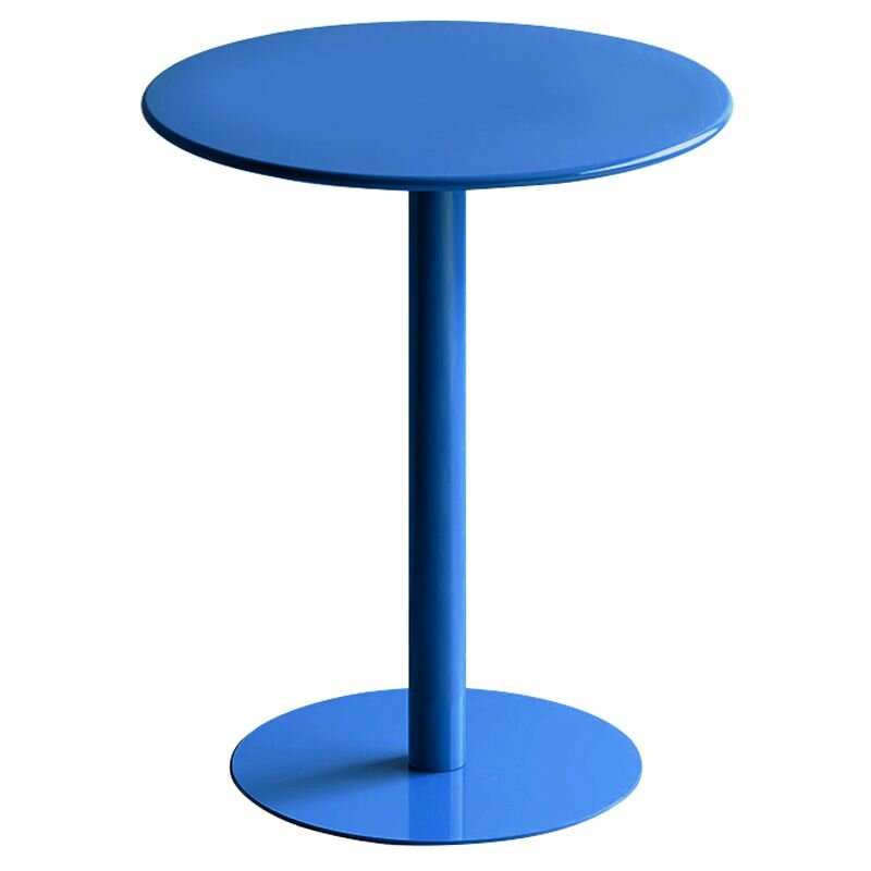 Журнальный столик, круглый металлический стол для переговоров, подходит для кабинета и балкона, 60*60*73 см