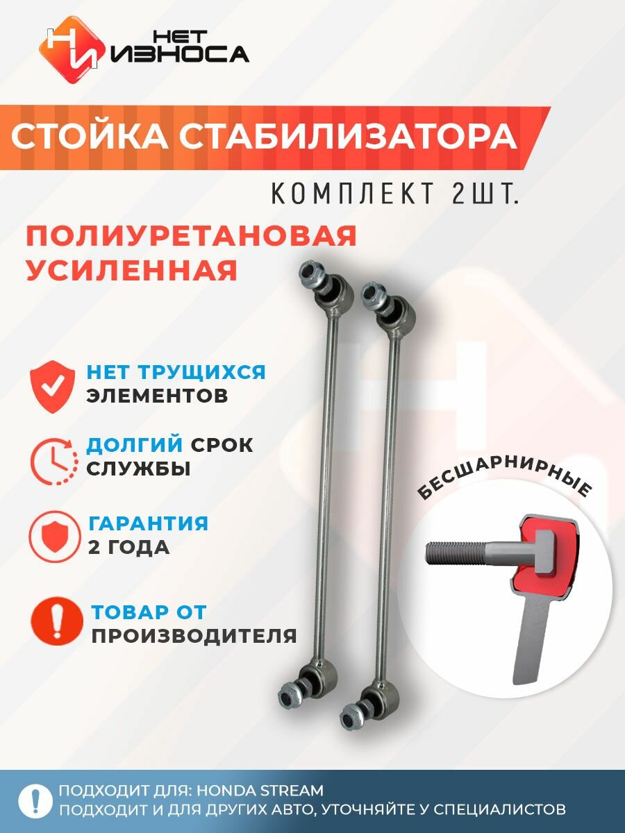 Стойки стабилизатора полиуретановые усиленные NL155 (левая и правая) Honda STREAM