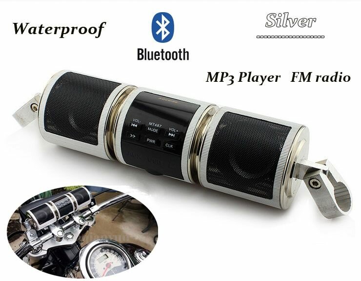 Водонепроницаемая аудиосистема для мотоцикла Bluetooth стерео MP3-плеер FM-радио динамик