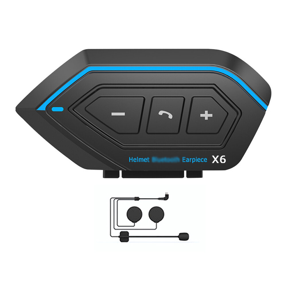 Motorcycle Helmet Headset BT5.0 Waterproof Intercom Headphone Noise Reduction Support Hands-Free Calling Auto-Answer Stereo