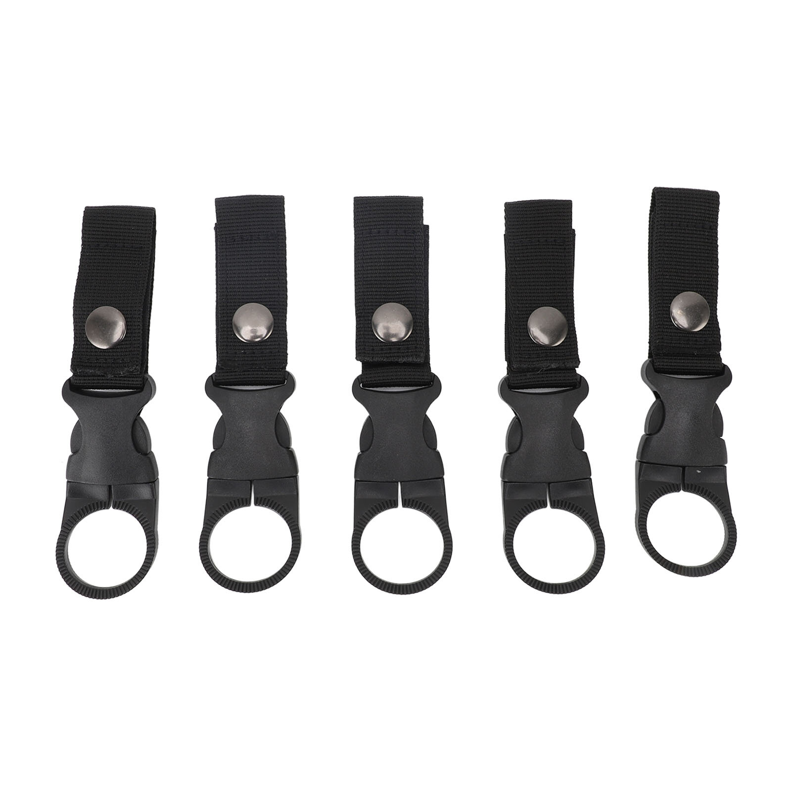 10 шт, пряжка для бутылки с водой, многофункциональный портативный кольцевой держатель для бутылки с водой, для ремня, рюкзака, прогулок, походов, кемпинга, черный