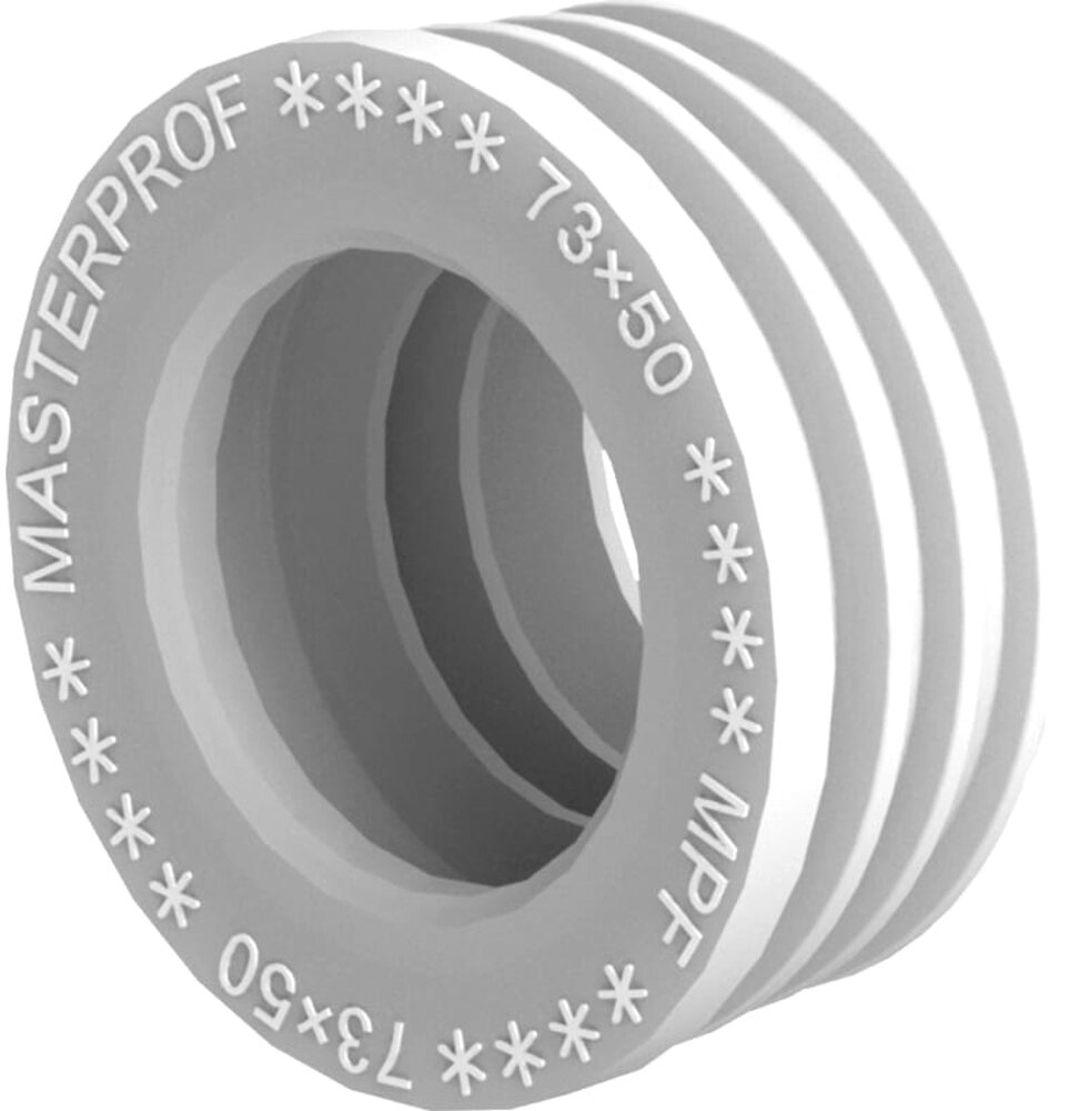 Манжета для унитаза Симтек переходная трехлепестковая для канализации, из резины, белая, на диаметр слива 50мм / сантехника