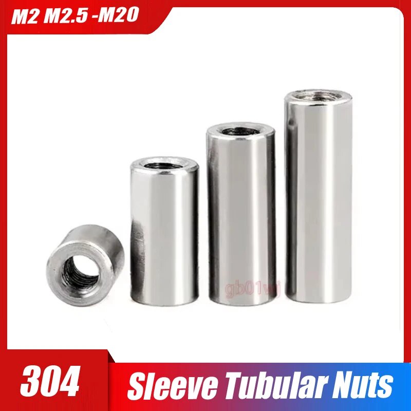 Нержавеющая сталь 304 соединительные гайки М2-М20 M5x8x30 5Pcs