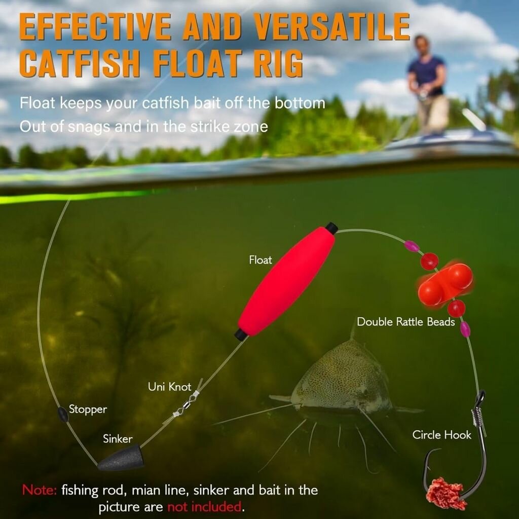 Набор для ловли сома на круглый крючок cigar floating fishing set-Красный-6 0