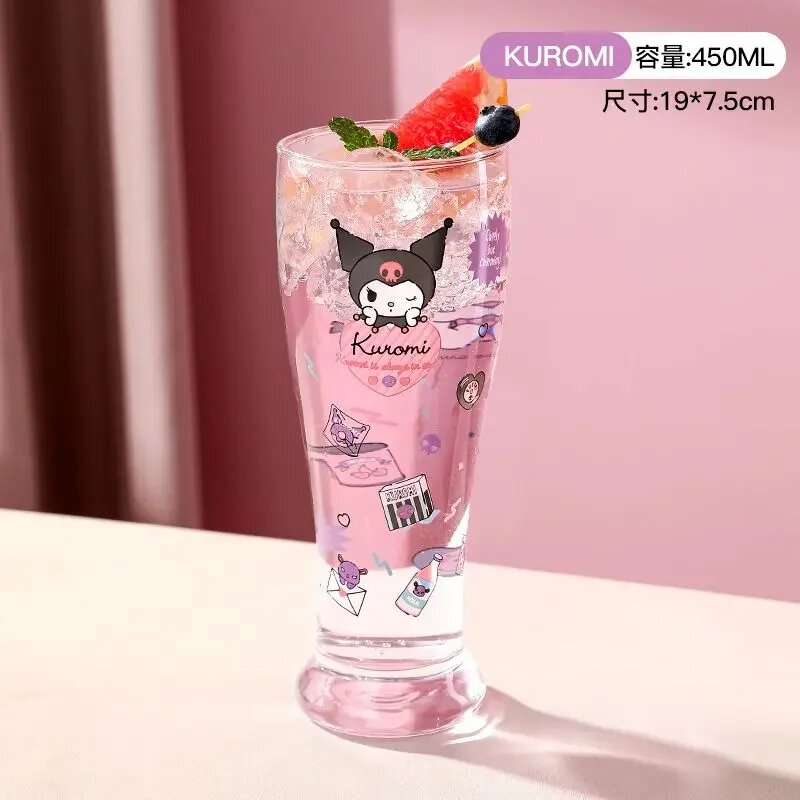 MINISO My Melody Hello Kitty аниме Kuromi Kawaii стакан для воды милый домашний молочный сок напиток большая емкость чашка для воды подарки для детей