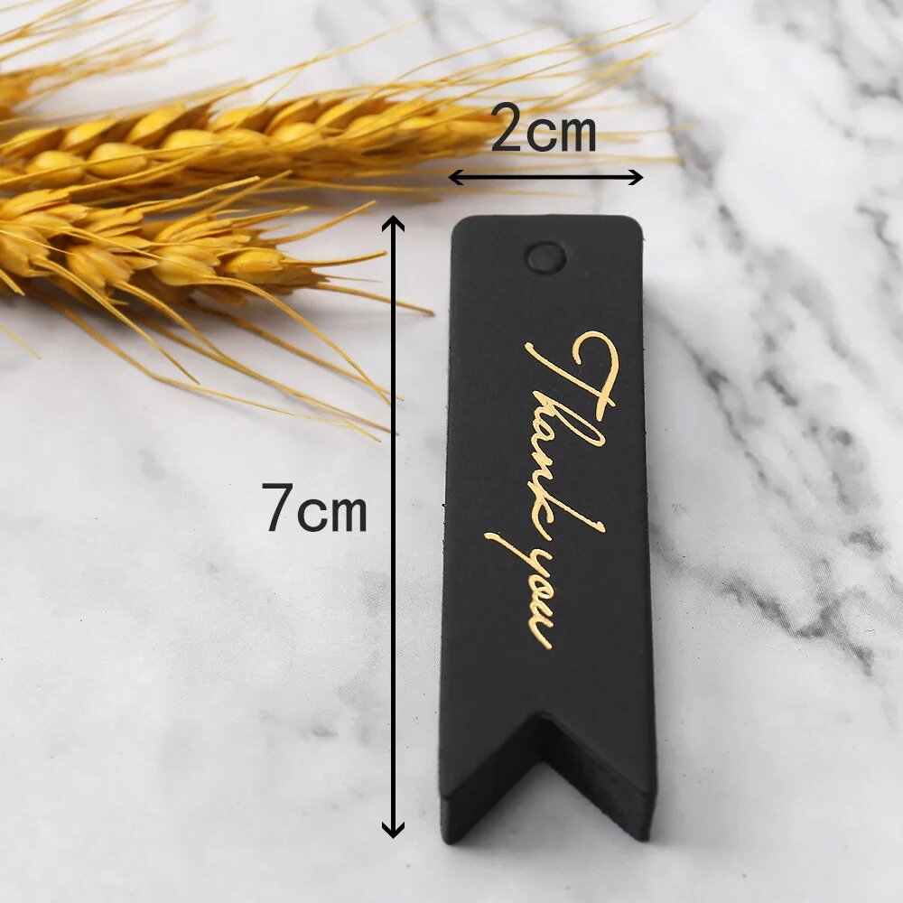 Ярлыки "Thank You" из бумаги Черный, black paper